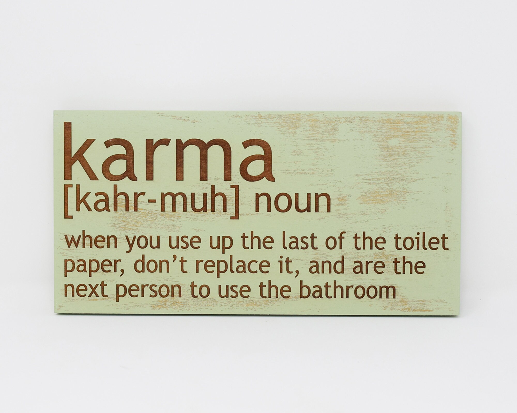 Bathroom Karma Definition 5x10 8x15 10x20 15x28 18x35 | Etsy