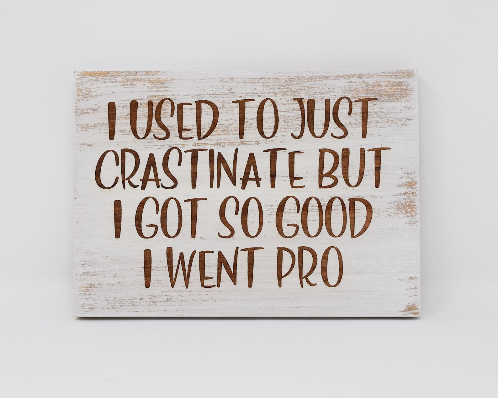 I Used to Just Crastinate but I Got so Good I Went Pro 5x7, 8x12, 10x15 ...
