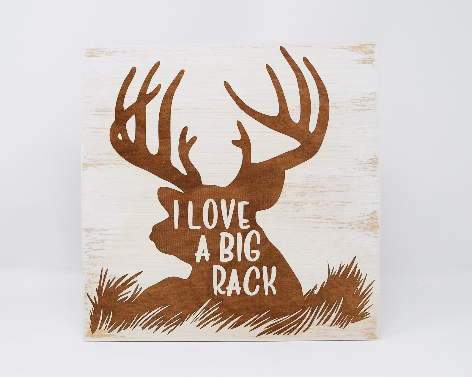 I Love a Big Rack 7x7, 10x10 12x12, 15x15, 20x20, 25x25, 30x30 Engraved ...