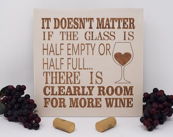 Glass Half Full Sign - Etsy