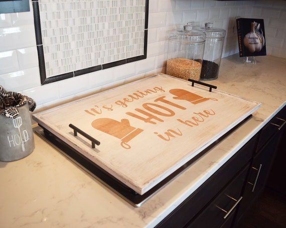 Custom Engraved Wood Stove Top Cover Noodle Board Cook Top - Etsy