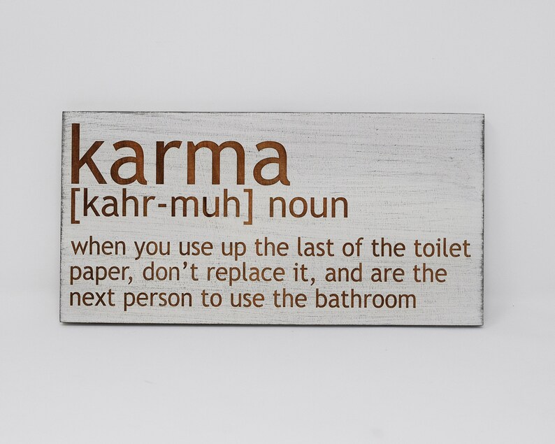 Bathroom Karma Definition 5x10 8x15 10x20 15x28 18x35 | Etsy