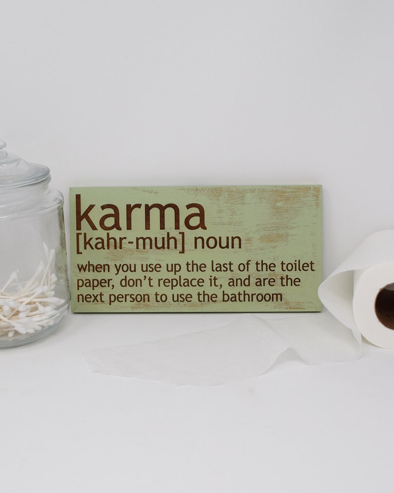 Bathroom Karma Definition 5x10 8x15 10x20 15x28 18x35 - Etsy