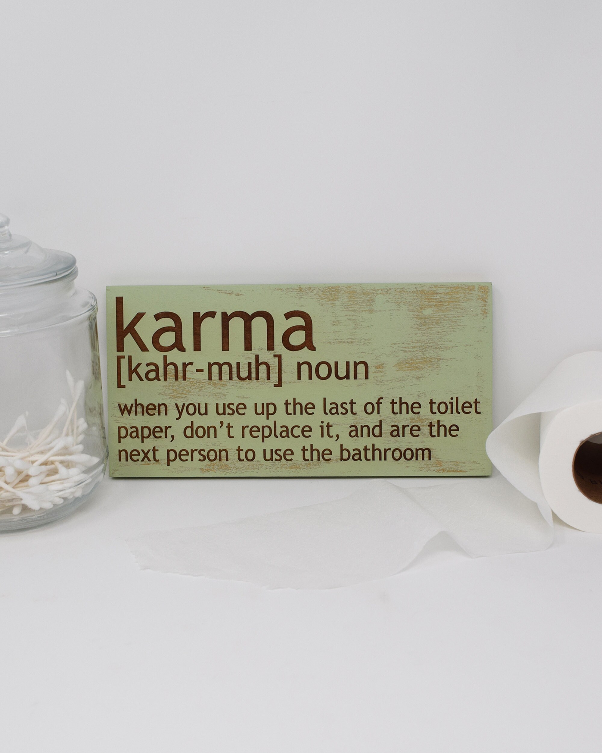 Bathroom Karma Definition 5x10 8x15 10x20 15x28 18x35 - Etsy