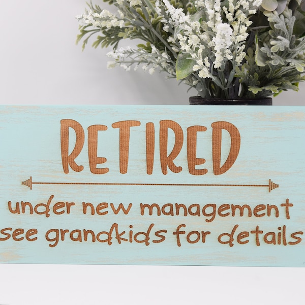 Funny Retired Sign - Etsy