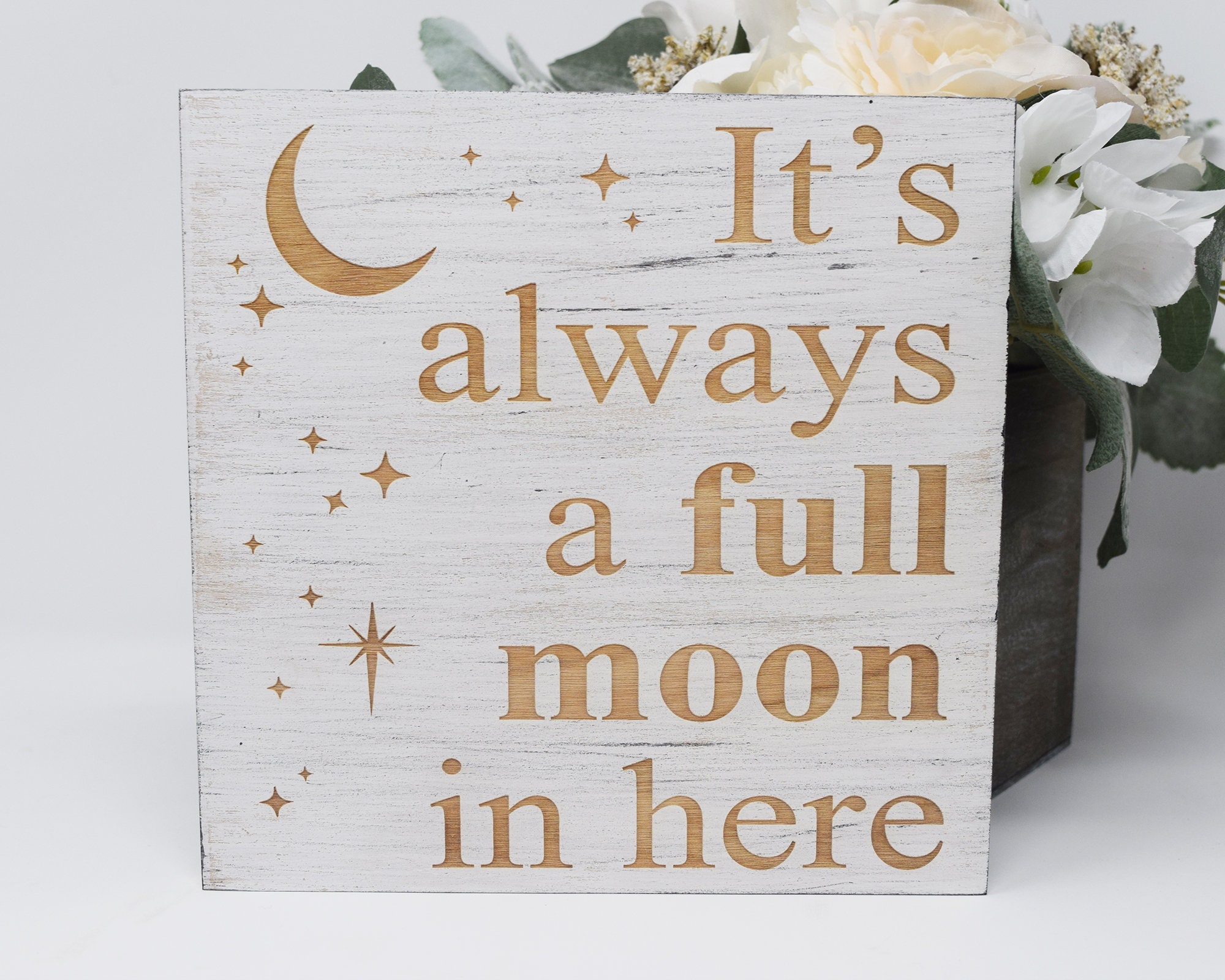 It's always a full moon in here 7x7 10x10 12x12 15x15 | Etsy