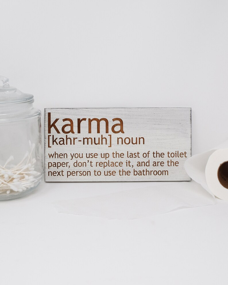 Bathroom Karma Definition 5x10 8x15 10x20 15x28 18x35 | Etsy