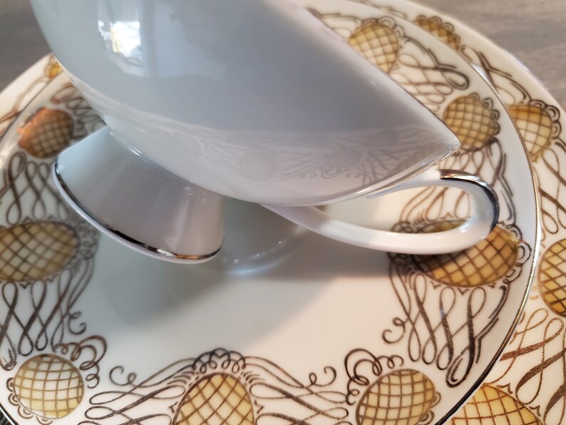 Alka Bavaria, Bone China, Tea Trio (cup, Saucer, Cake Plate), Pattern ...