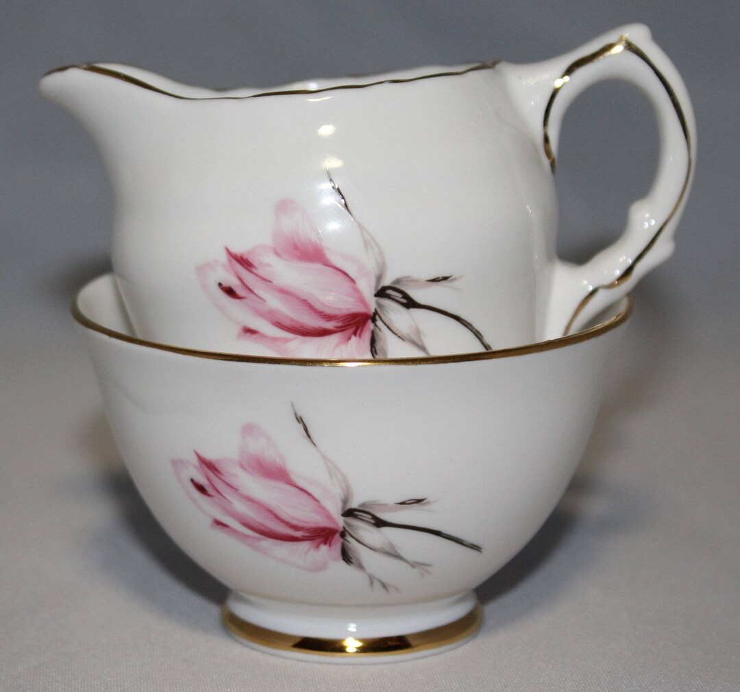 Hudson Middleton Bone China Sugar Bowl and Creamer Set "delphine" Made ...