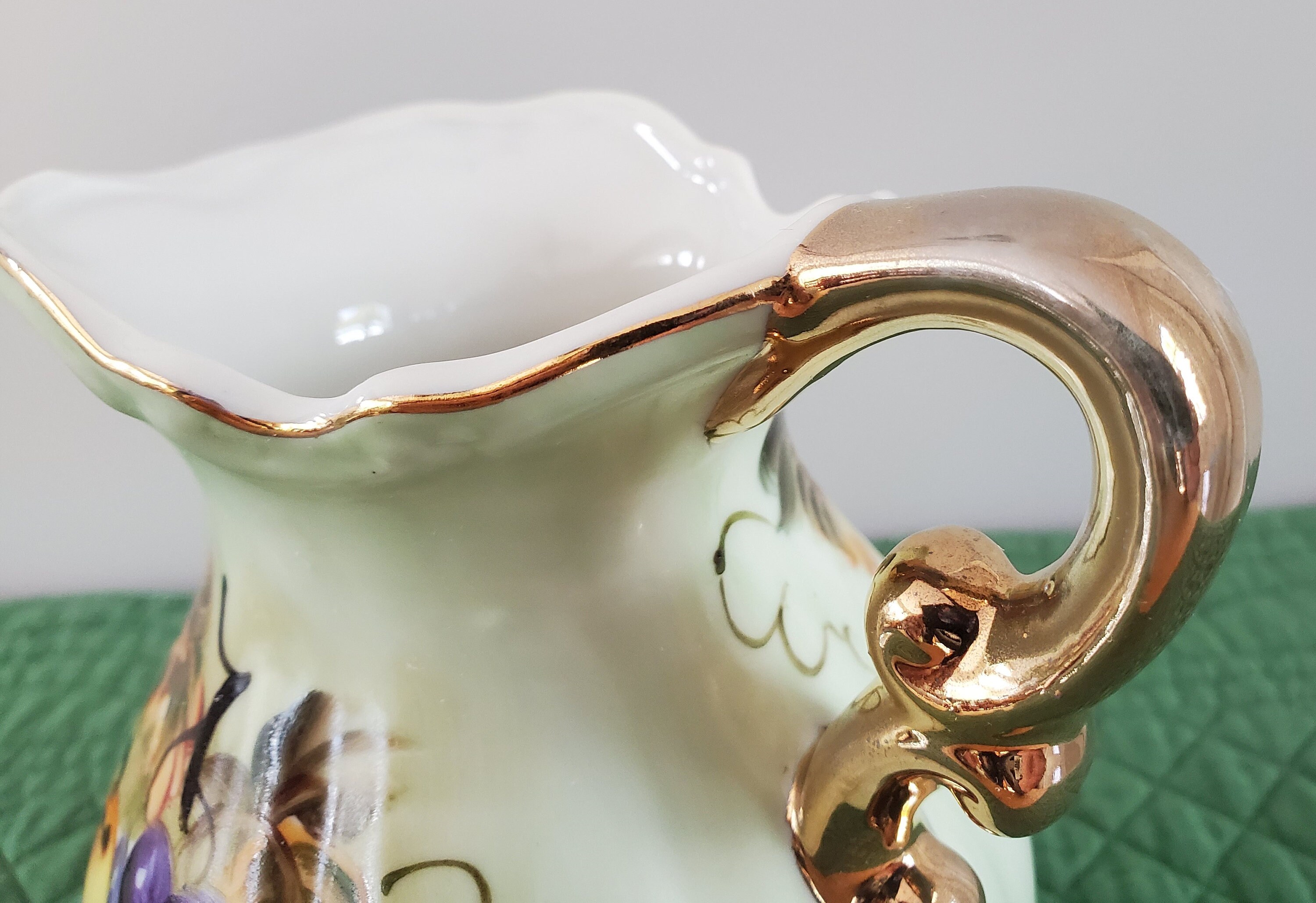 Lefton China Hand Painted in a Fruit Pattern With Gold Trim, Milk or ...