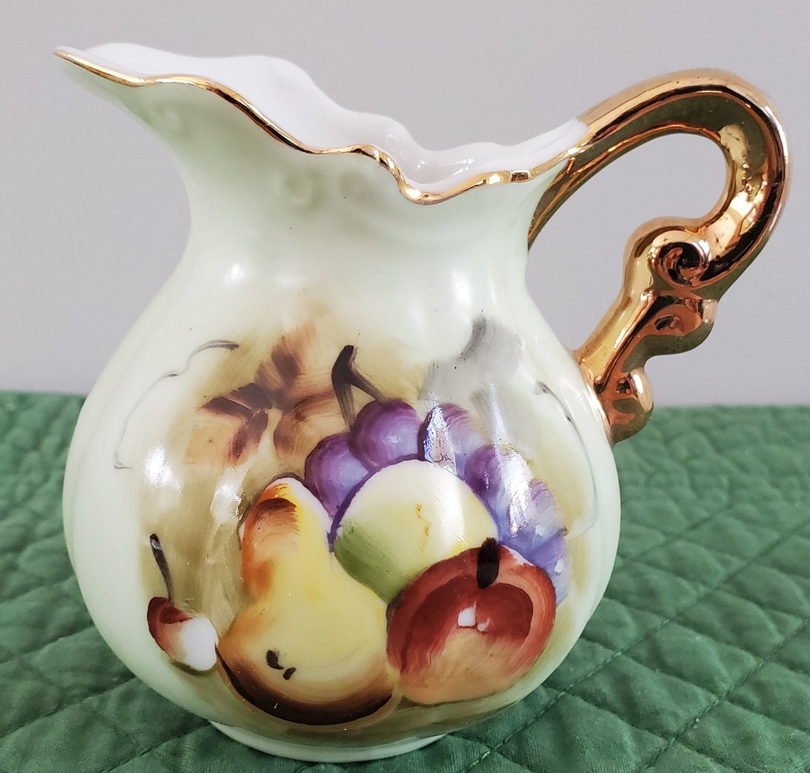 Lefton China Hand Painted in a Fruit Pattern With Gold Trim | Etsy