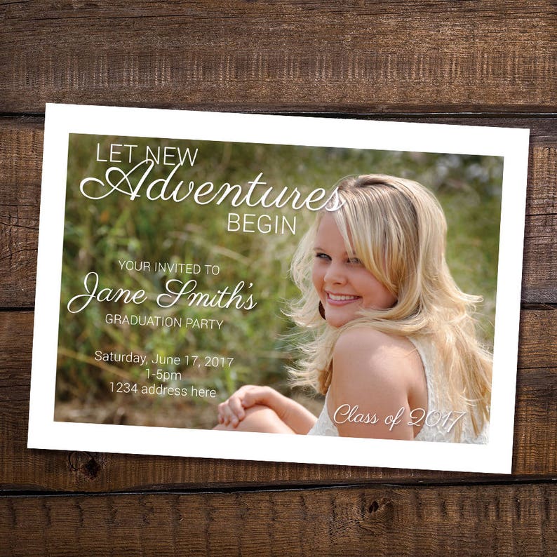 New Adventures High School Open House Graduation Invitation ...