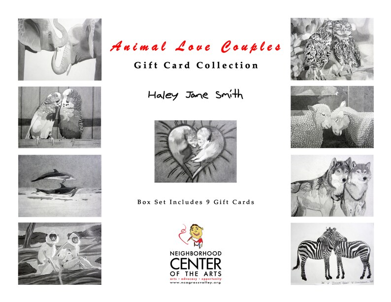 Animal Love Couples Gift Card Collection - Etsy