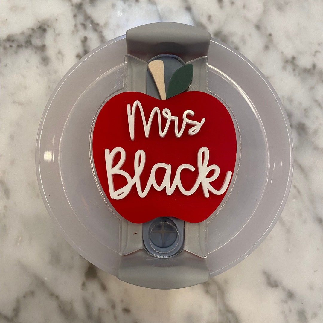 Apple Name Tag Topper, Teacher Gift, Personalized Teacher Gift ...