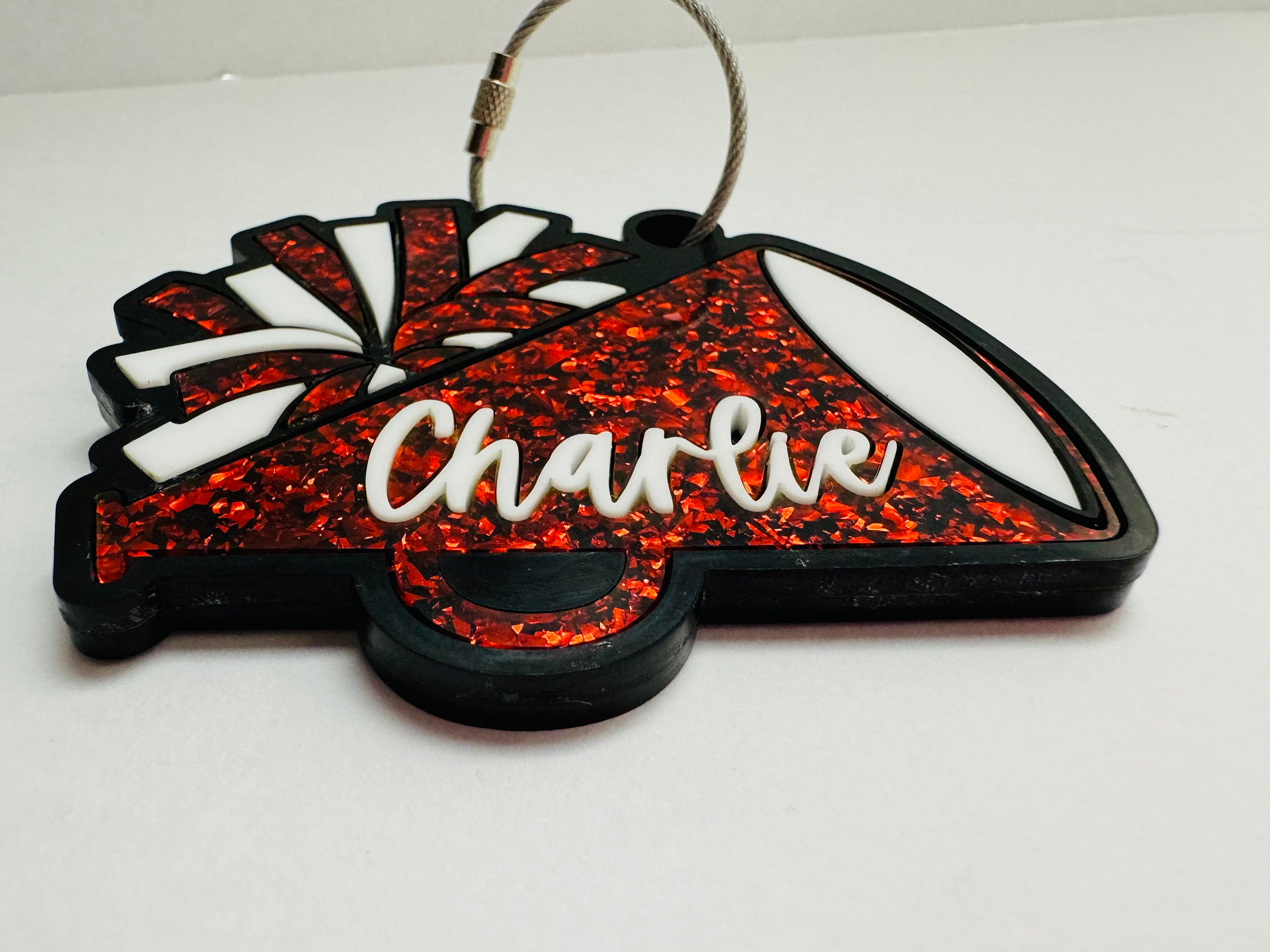 Cheer Bag Tag, Personalized Bag Tag, Cheer Keychain, Cheer Tag, Cheer ...