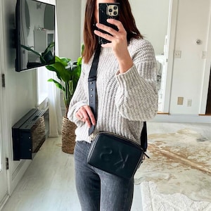 Crossbody Leather Bag Personalized Christmas Gift for Her, Personalized ...