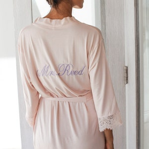 Bride Robe Personalized Bridal Robe Mrs Robe | Mrs Gifts Bridal Shower ...