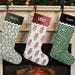 Mix Christmas Stockings, Hand Block Printed Cotton Floral Christmas ...