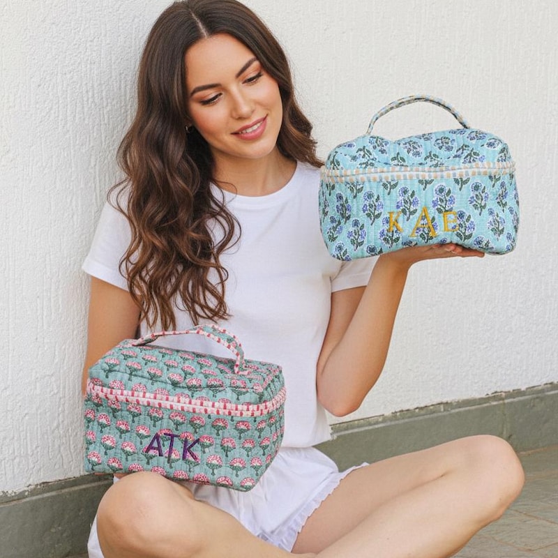 Quilted Vanity Train Case - Etsy