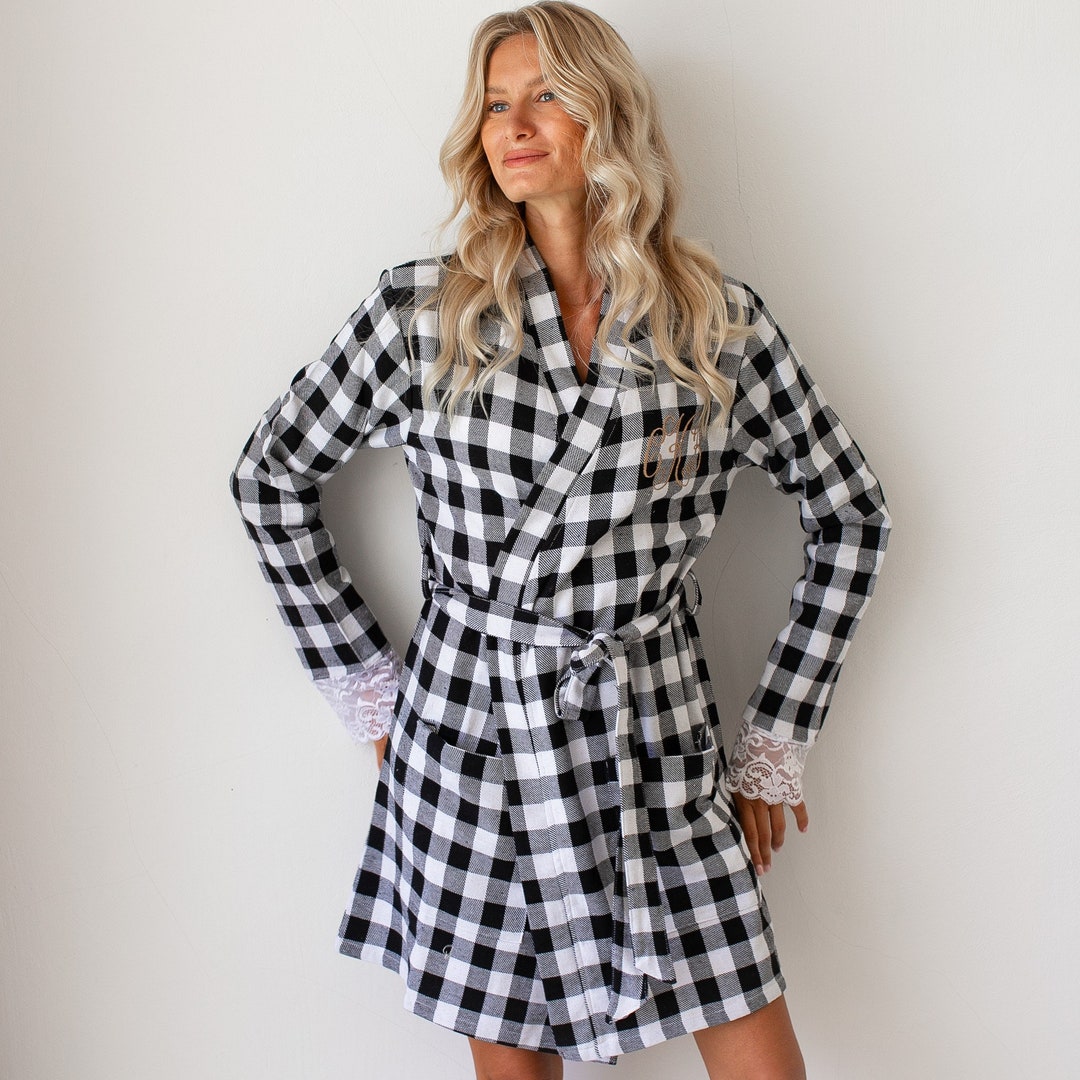 Flannel Bridal Robe Winter Wedding Getting Ready | Mother of the Bride ...