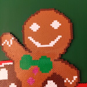 Pixelated Bead Gingerbread Man Having A Hot Cocoa Bath - Etsy