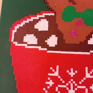 Pixelated Bead Gingerbread Man Having A Hot Cocoa Bath - Etsy
