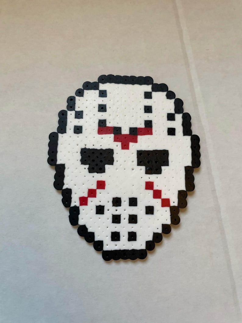 Pixelated Jason Vorhees Mask - Etsy