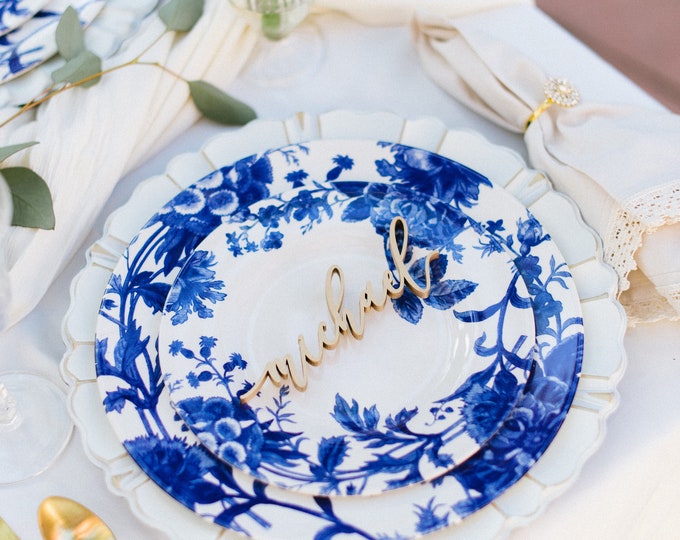 Laser Cut Personalized Place Setting/plate Setting/wedding/engagement ...