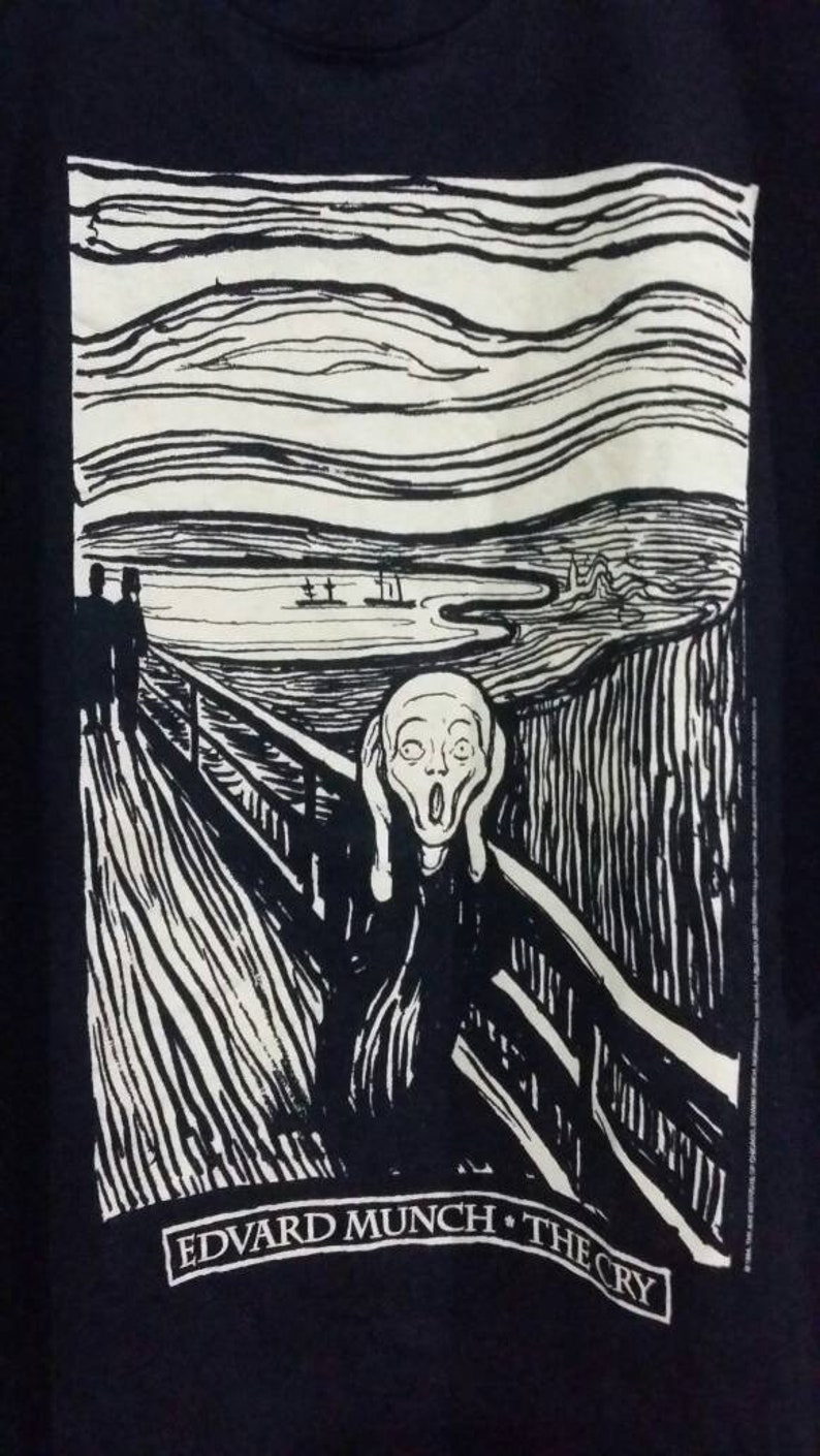 1994 EDVARD Munch the Scream/the Cry Vintage T-shirt Size L Made in USA ...