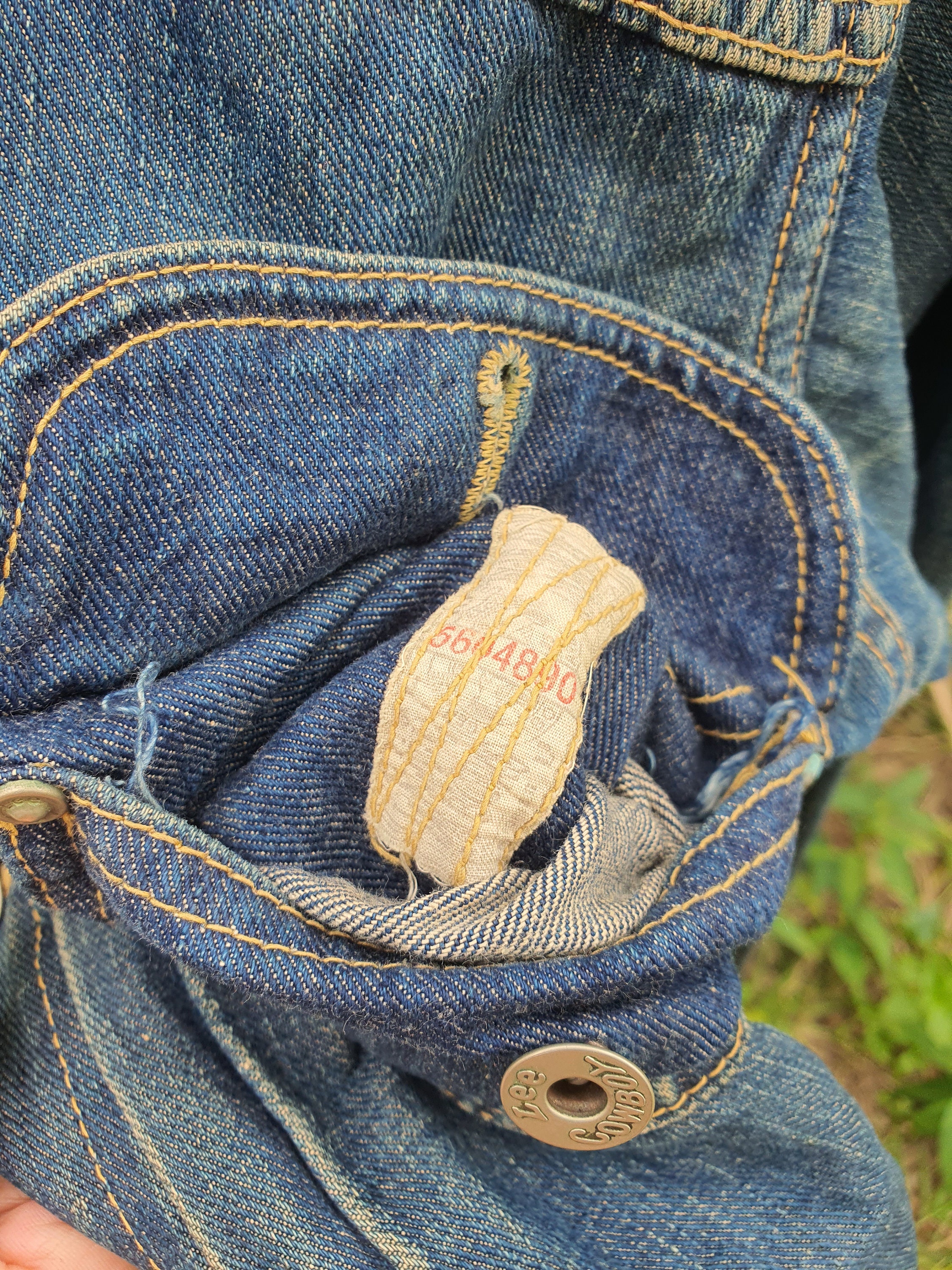 Vintage 40s WW2 LEE COWBOY Type 1 Selvedge Denim Jacket Reproduction ...