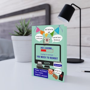 Computer IT Birthday Card | Tech Phone Support | Funny Computer ...