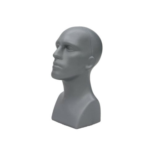Adult Male Plastic Gray Mannequin Head Display 16 Inch Tall 2 - Etsy