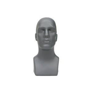 Adult Male Plastic Gray Mannequin Head Display 16 Inch Tall 2 - Etsy