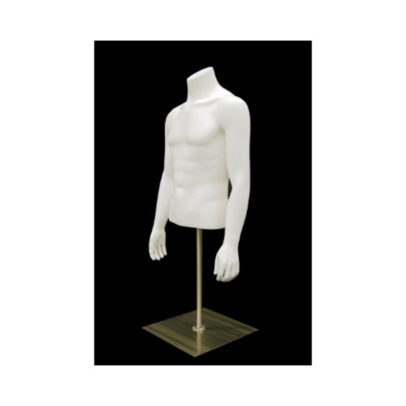 Headless Adult Male Mannequin Matte White Fiberglass Torso - Etsy