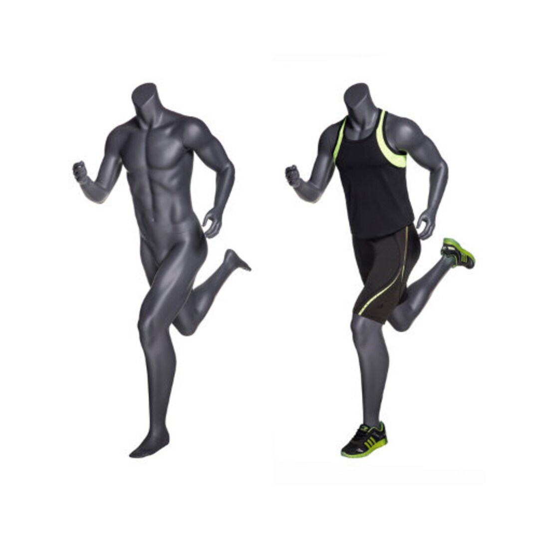 Male Adult Full Body Headless Jogging Athletic Sports Mannequin With ...