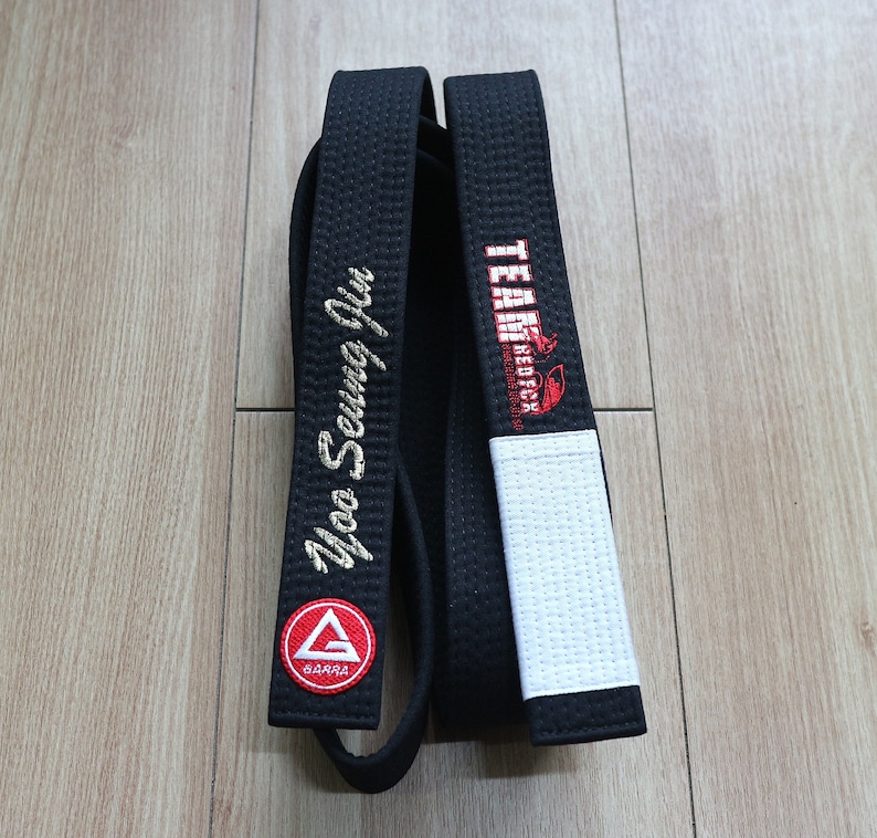 Custom Embroidered BJJ Black Belt: Jiu-jitsu Judo Martial Arts/atama ...