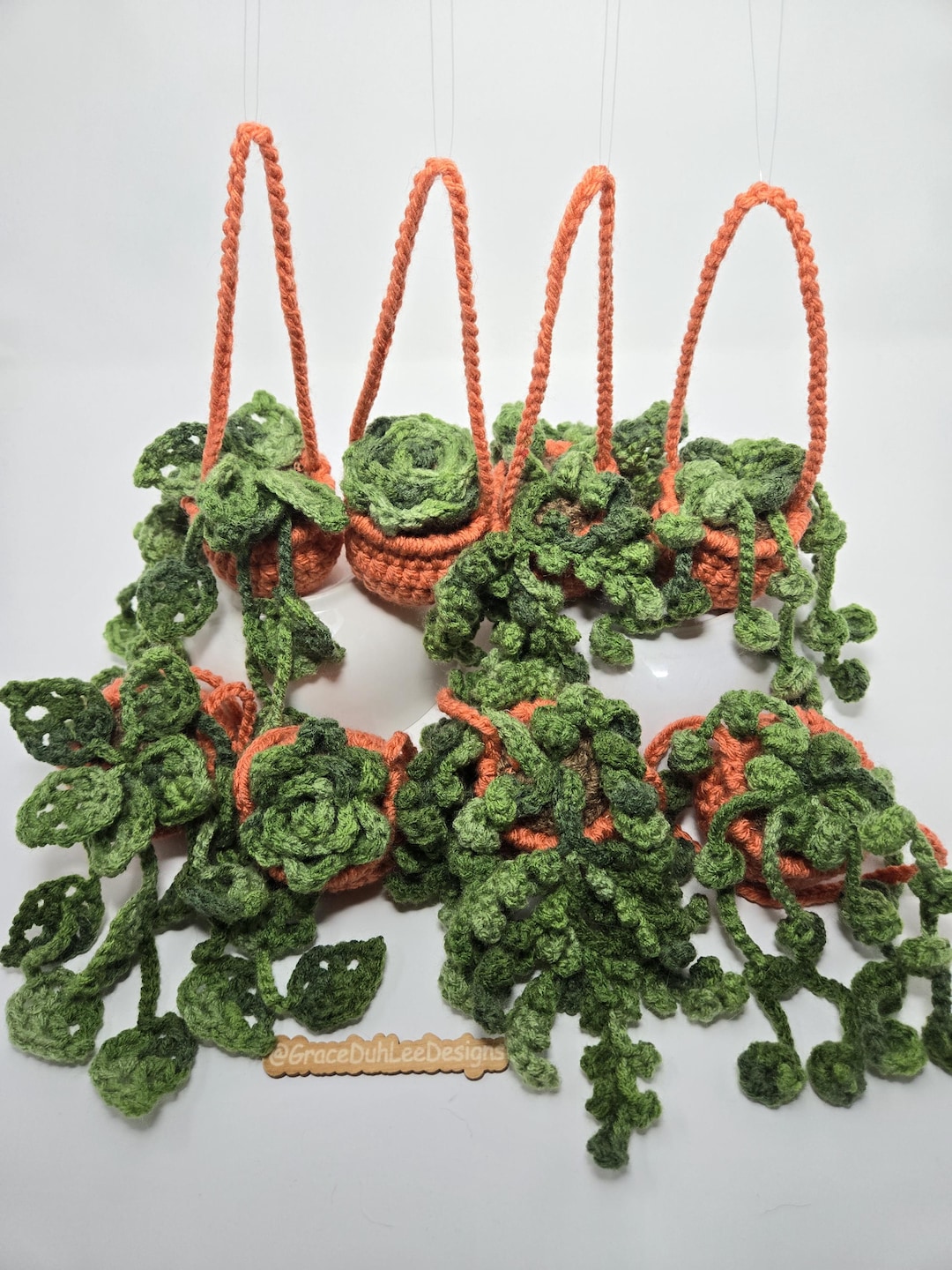 No Water Wilt or Worry Plants Crochet Hanging Plant Terrarium - Etsy