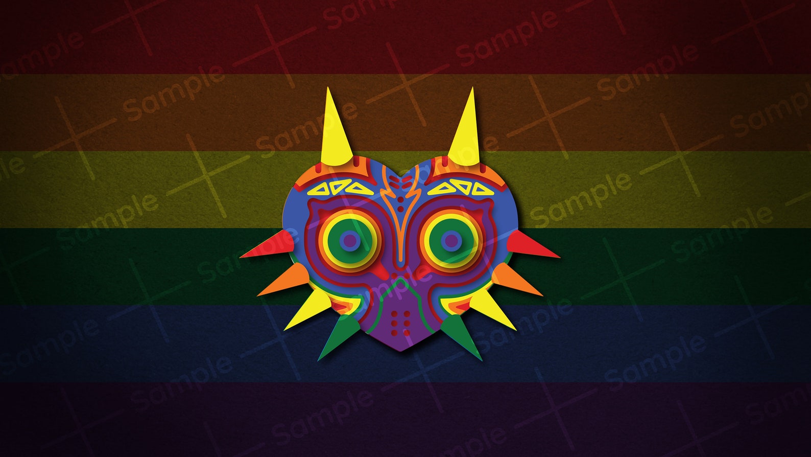Pride Flag Legend of Zelda: 3D Majora's Mask Desktop Wallpaper - Etsy