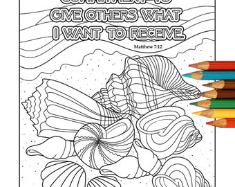 Bible Verse Coloring Page Matthew 7:12 Golden Rule, Printable Coloring ...