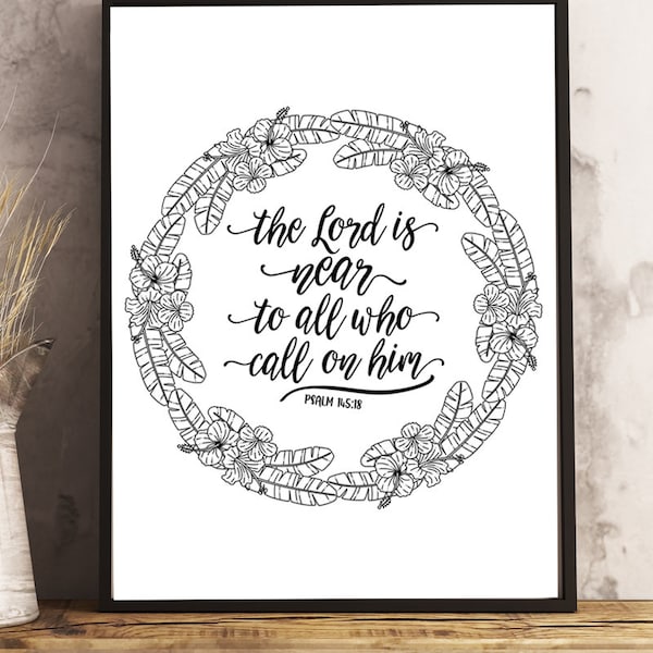 Psalm 145 Coloring Page - Etsy