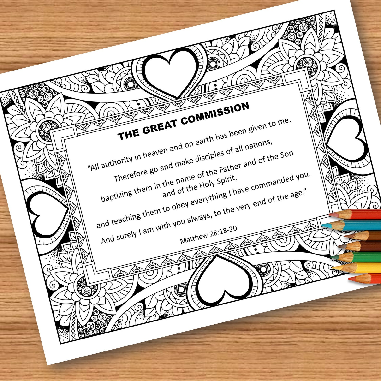 The Great Commission, Matthew 28:18-20, I Am With You Always, Bible ...