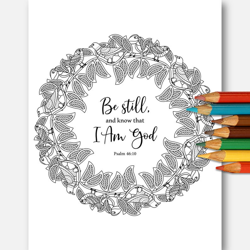 Psalm 46:10, Be Still and Know That I Am God, Printable Bible Verse ...