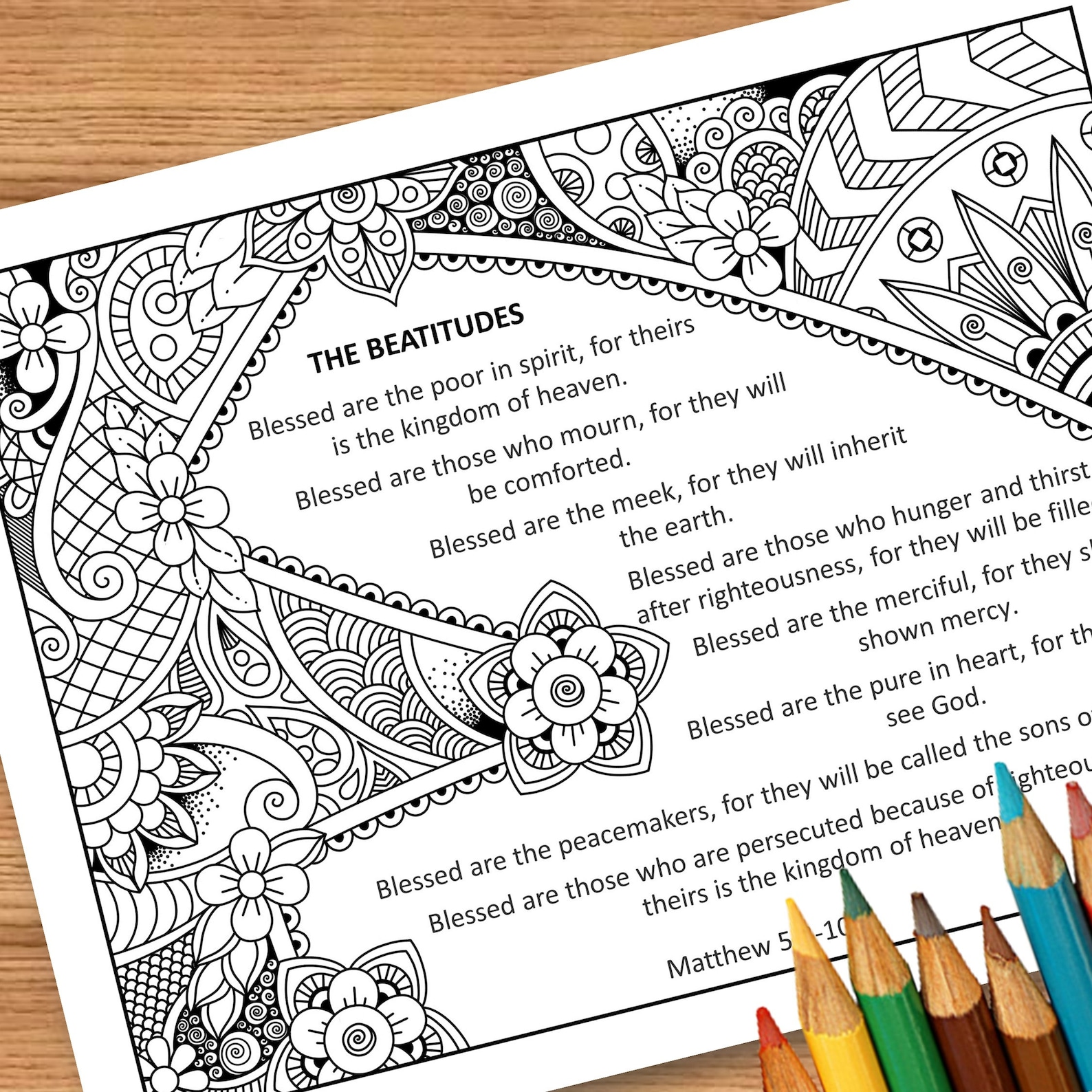 The Beatitudes, Matthew 5:3-10, Sermon on the Mount, the Eight ...