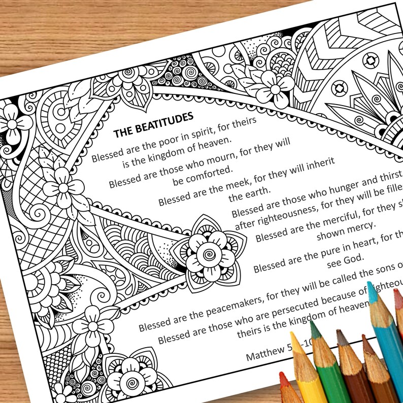 The Beatitudes, Matthew 5:3-10, Sermon on the Mount, the Eight ...