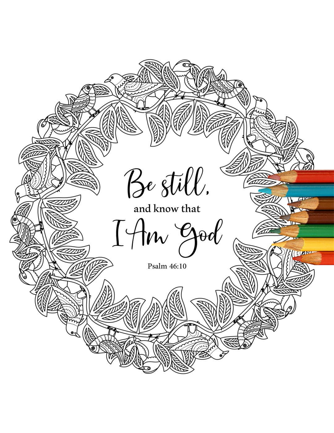 Psalm 46:10, Be Still and Know That I Am God, Printable Bible Verse ...