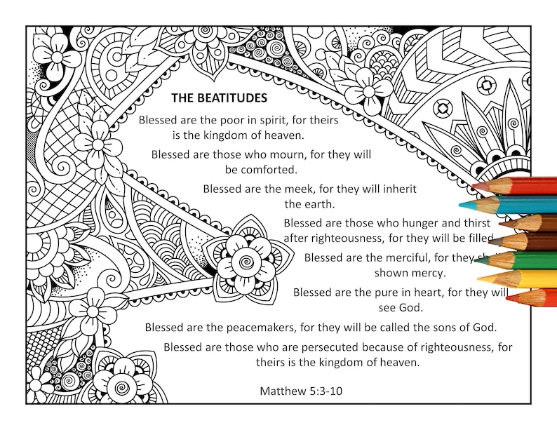 The Beatitudes, Matthew 5:3-10, Sermon on the Mount, the Eight ...