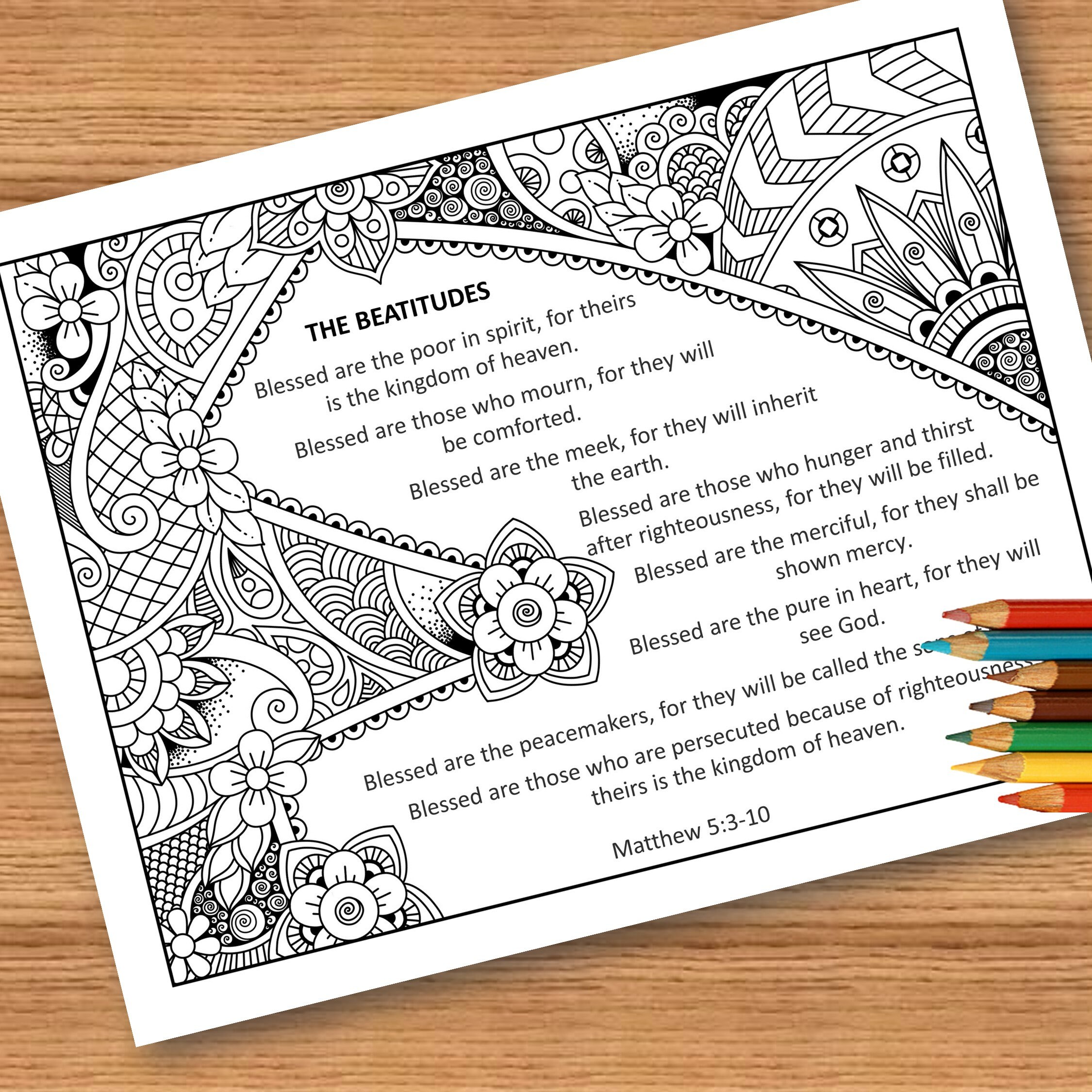 The Beatitudes, Matthew 5:3-10, Sermon on the Mount, the Eight ...