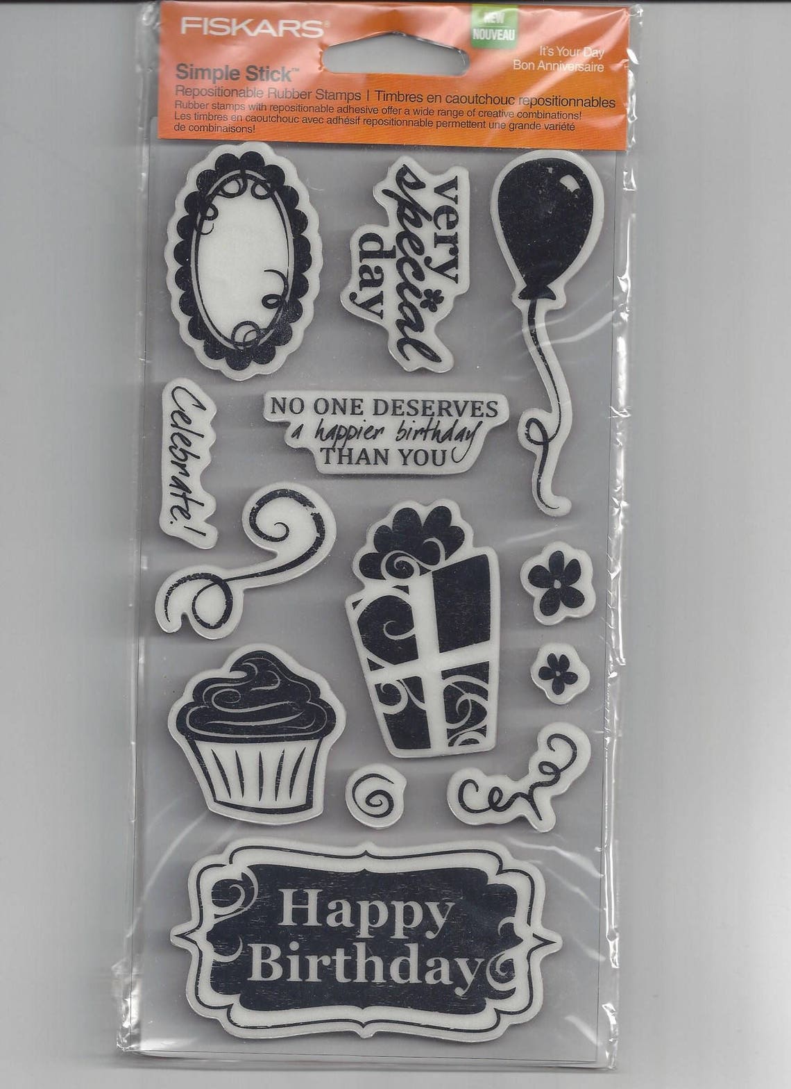 Fiskars Repositional Cling Stamps ~ It's Your Day ~ NIP - Etsy