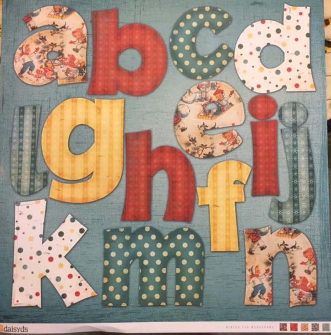Daisy D's ~ Winter Fun Monograms ~ Showoffs ~ Large Alphabet Letters ...