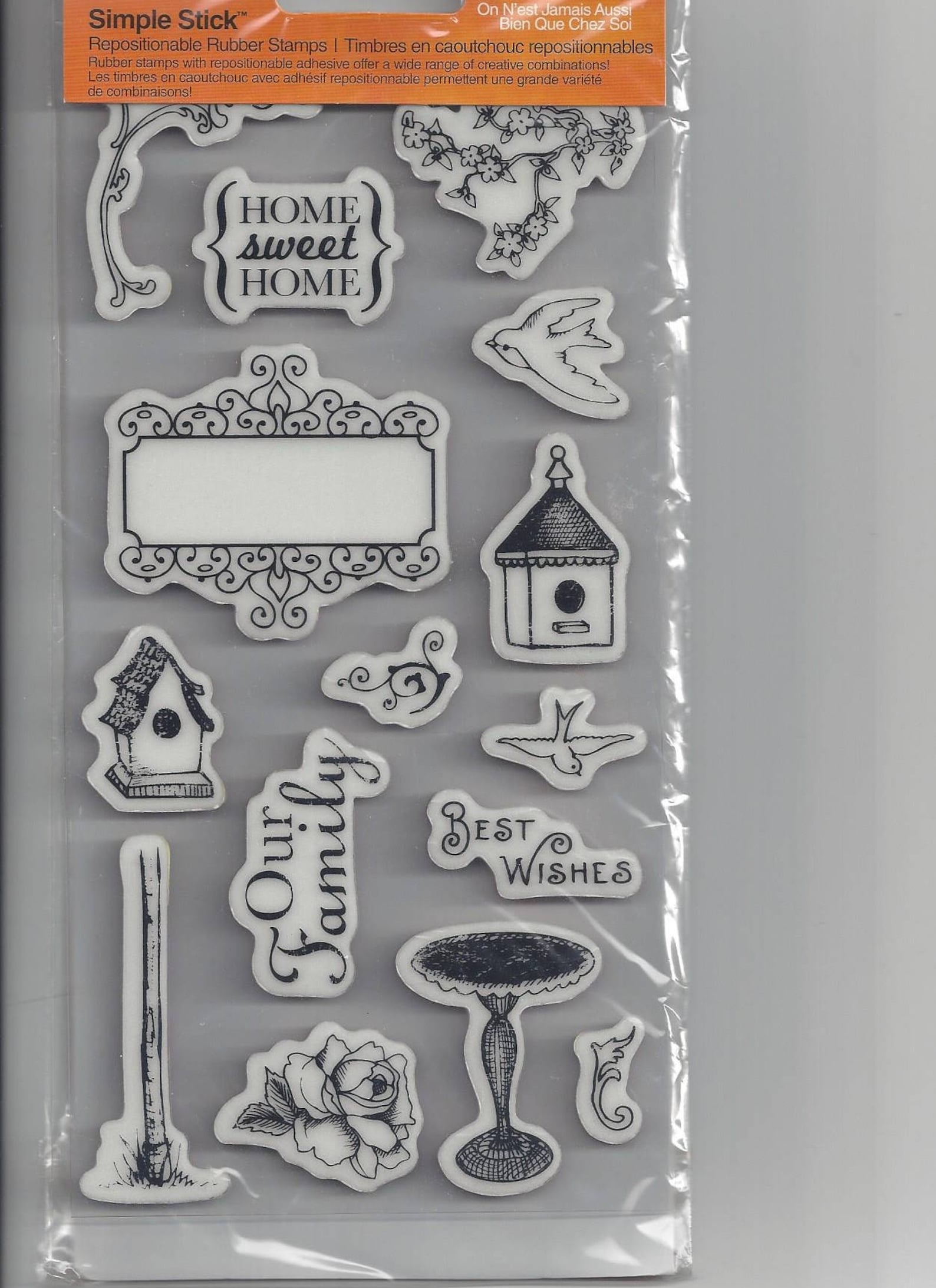 Fiskars Repositional Cling Stamps ~ Home Sweet Home ~ NIP - Etsy